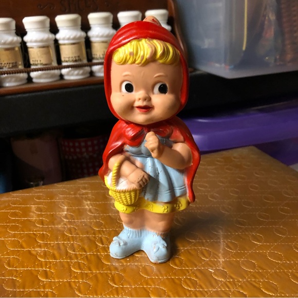 Vintage | Toys | Vintage Rubber Red Riding Hood Baby Squeaker | Poshmark